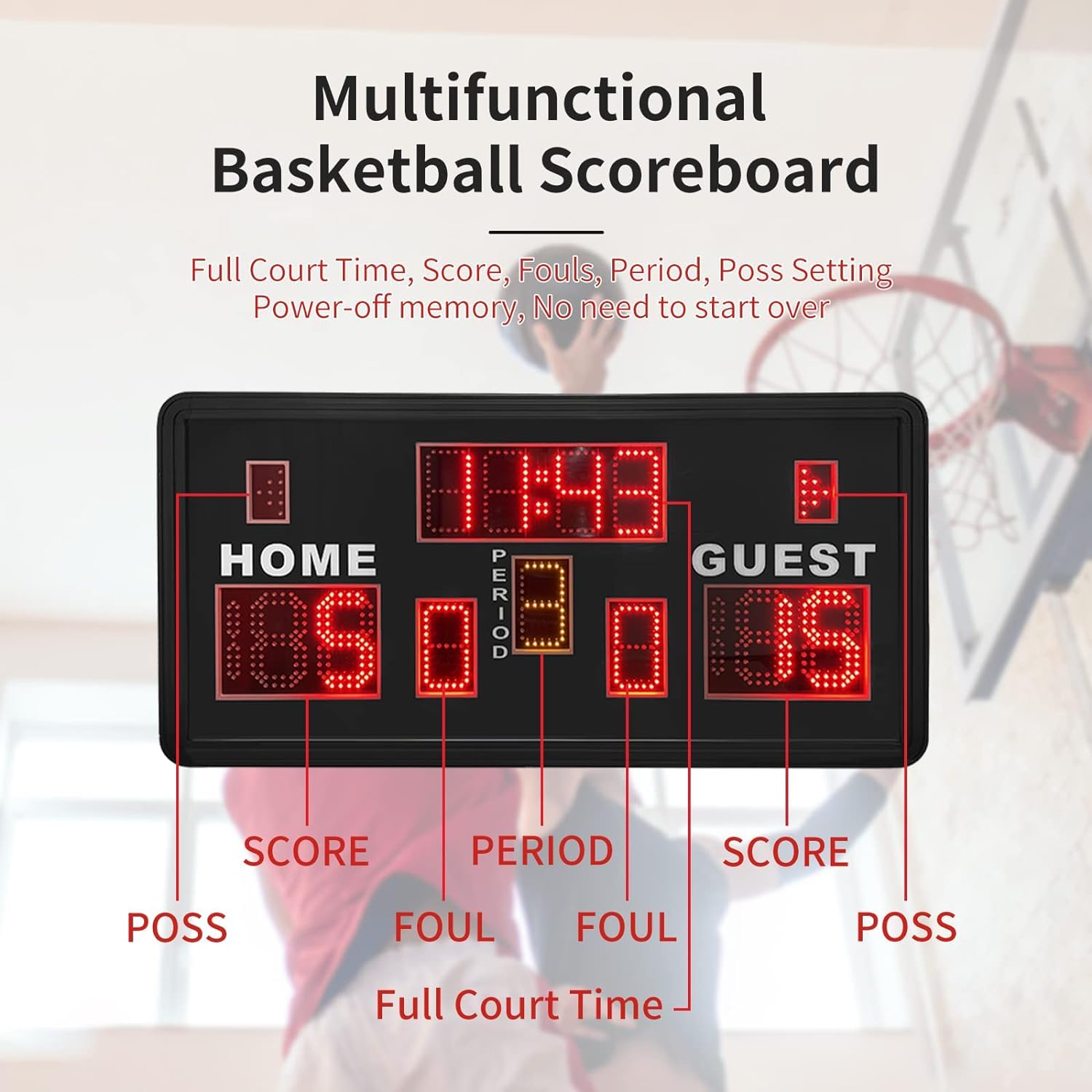 Mua YZ Large Electronic Scoreboard with Buzzer, Wall-Mounted ...