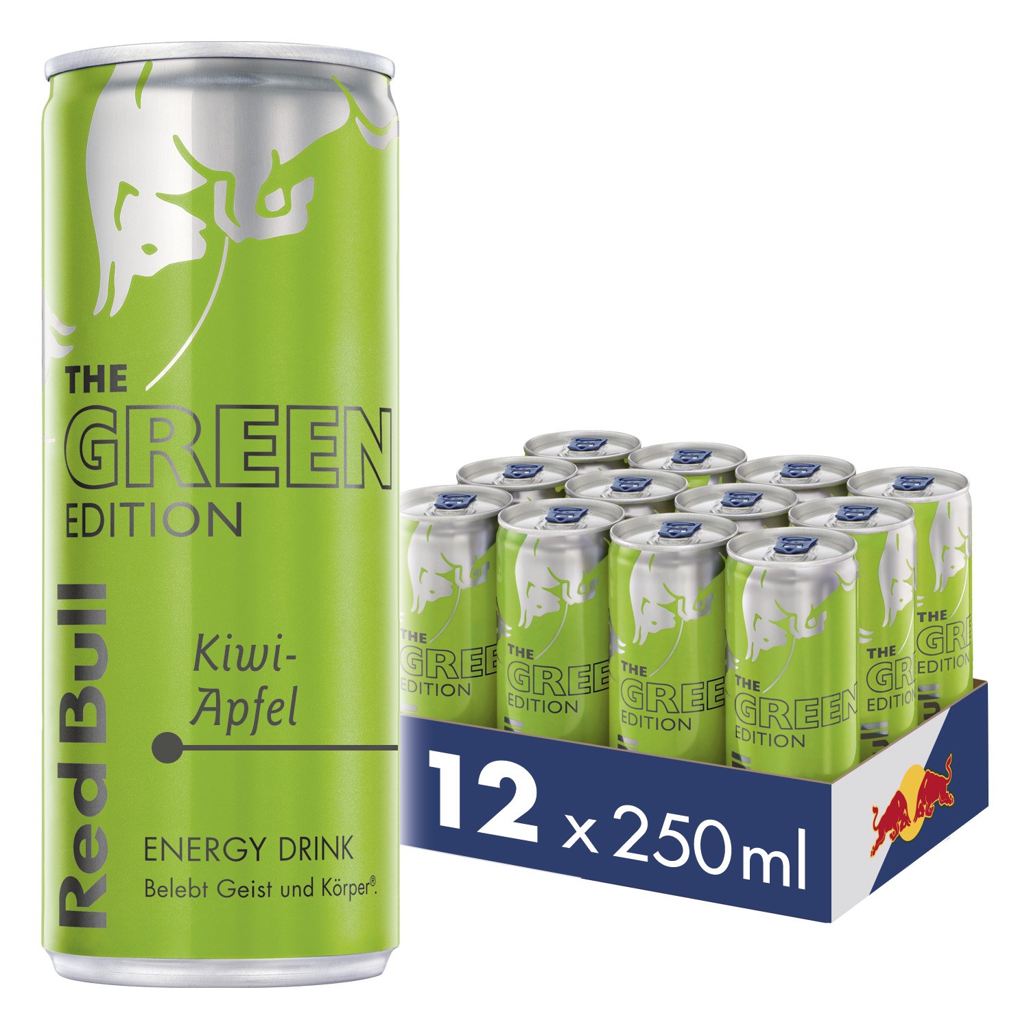 Red Bull Energy Drink Kiwi-Apfel Dosen Getränke Green Edition 12er ...