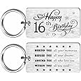 Amazon.com: EE&YU 16th Birthday Decorations, Sweet 16 Birthday Keychain ...