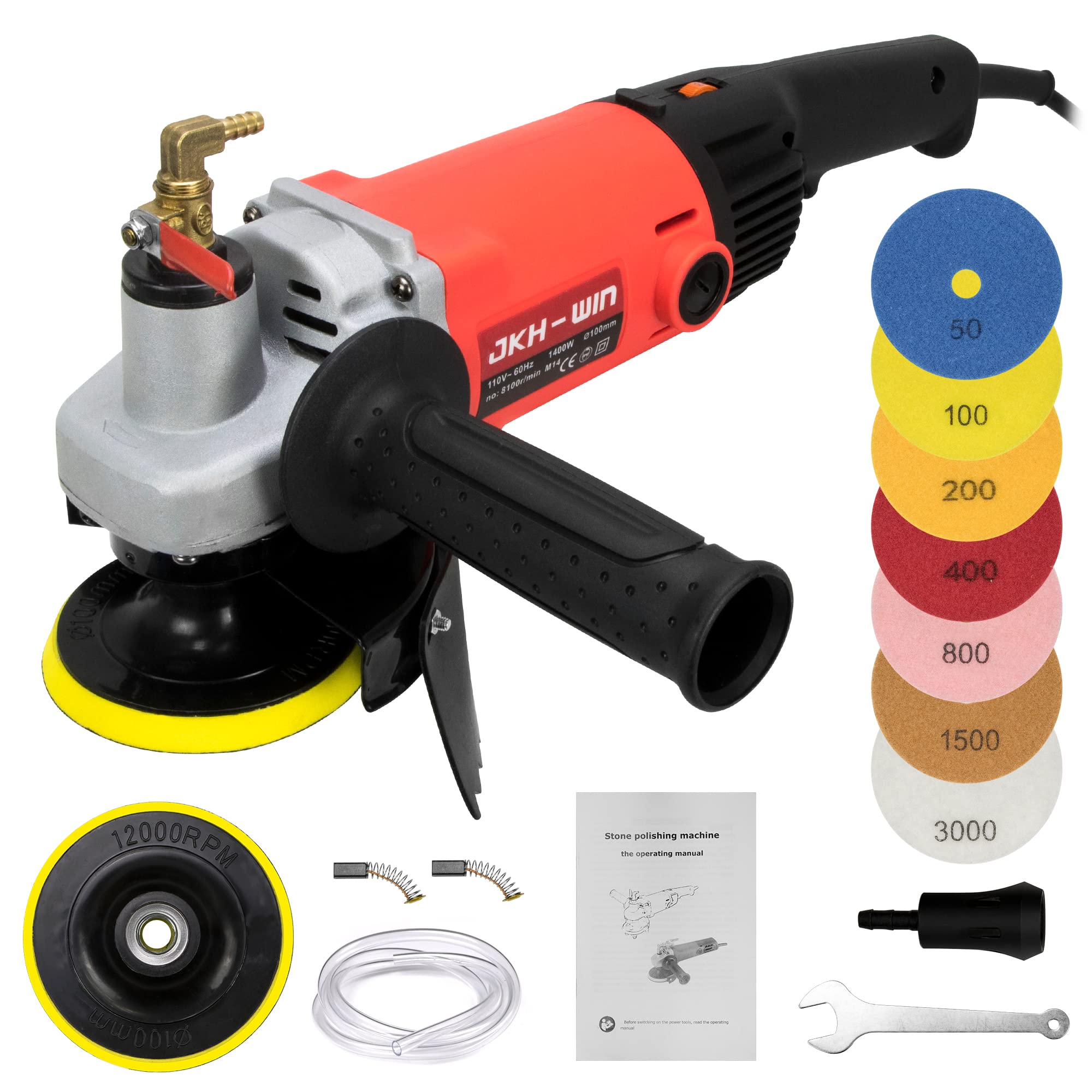 Wet Polisher,1400W/110V Variable Speed 4'' Grinder Machine, Granite ...