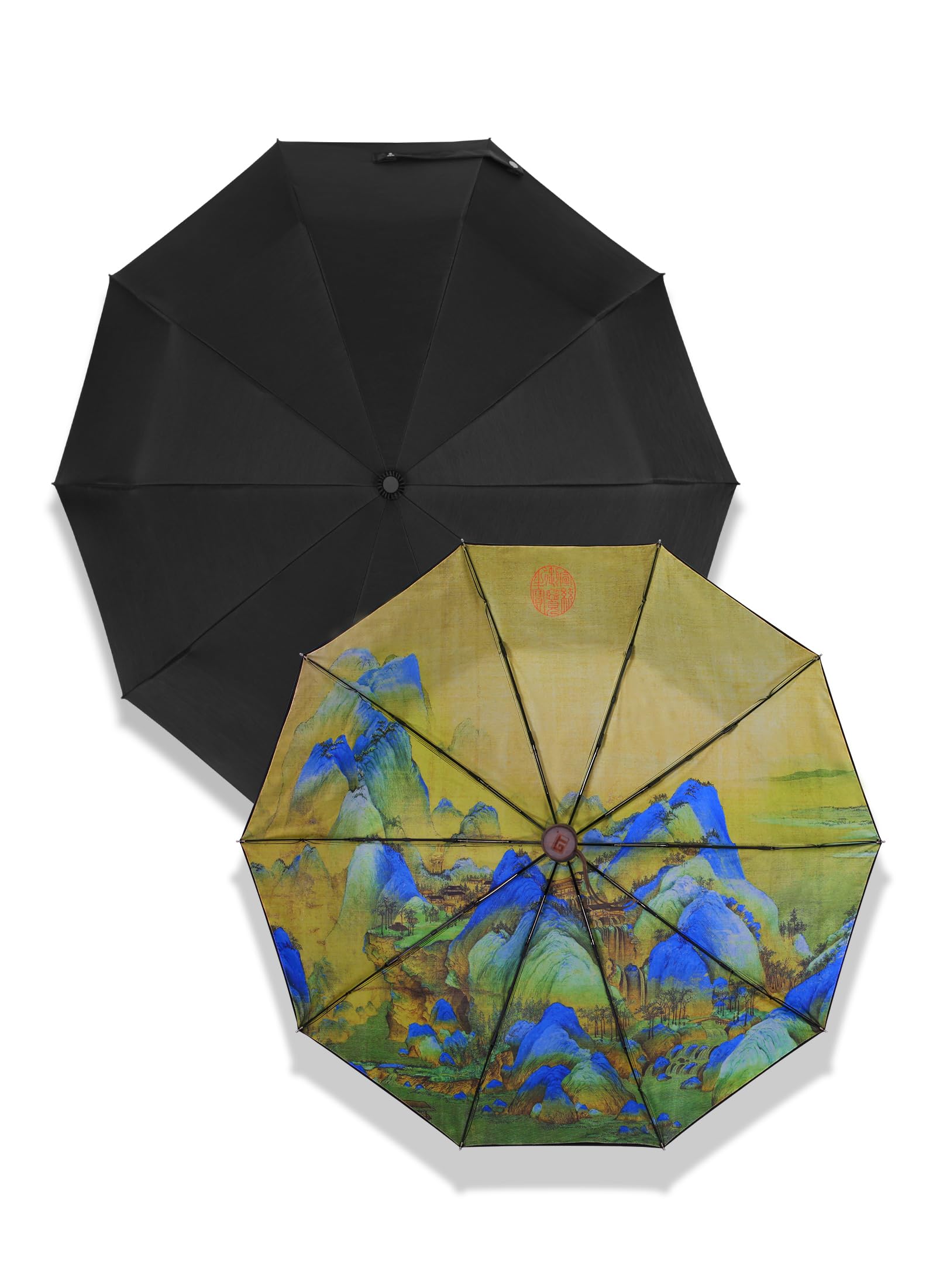 Rain Cats Large 43/46 Inch Umbrellas for rain 10 Ribs Fiberglass ...