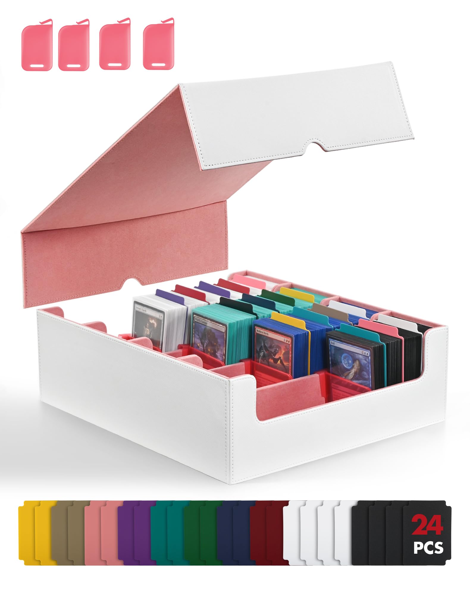 ZLCA Card Storage Box for MTG PTCG, Commander Deck Box Holds 3000 ...