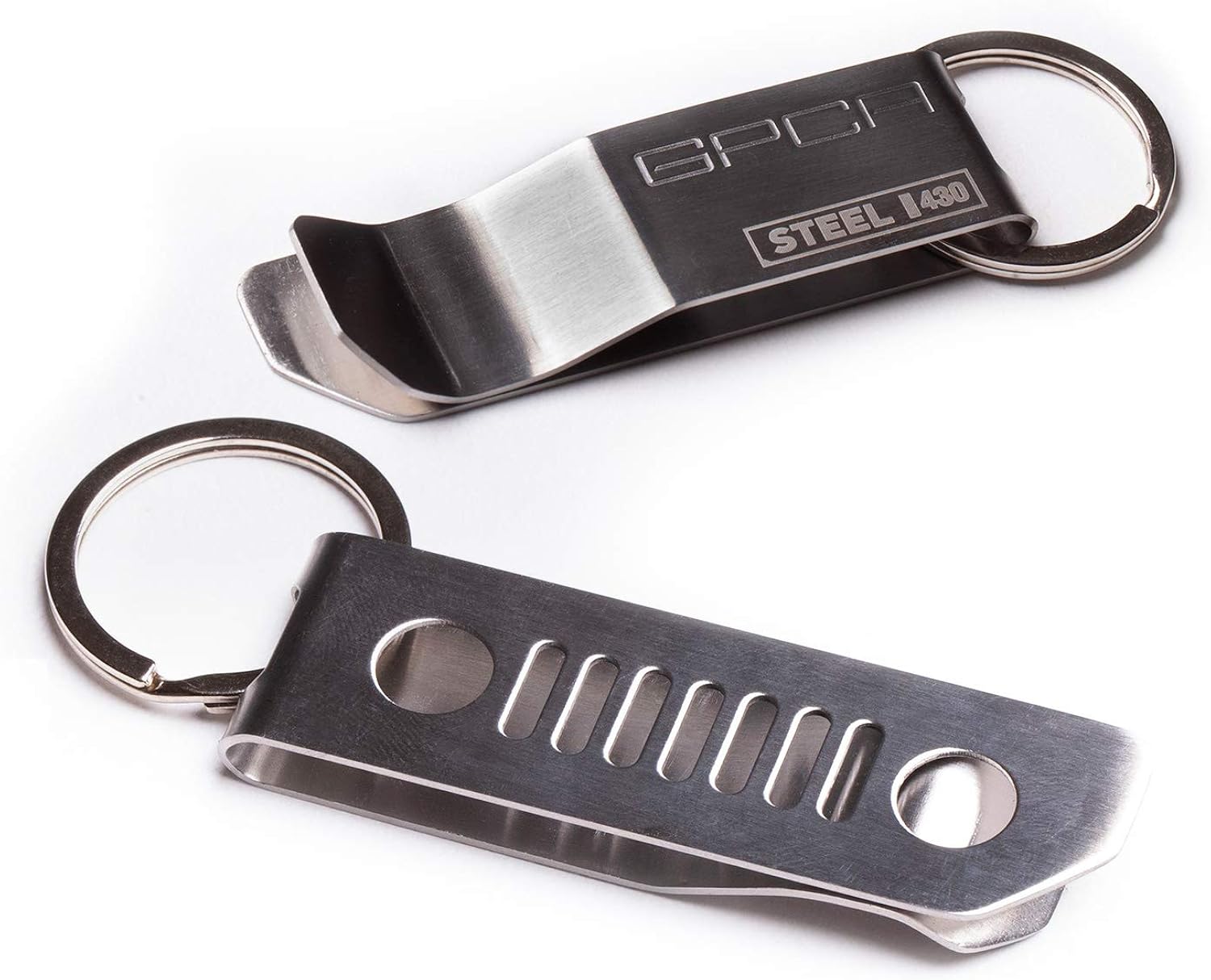 GP-Clip Stainless Steel Money Clip/Key Chain with Belt Clip (Stainless ...