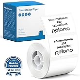 Amazon.com : POLONO Thermal Labels for PM220S Label Maker, 2 inch (50mm) Round Thermal Label ...