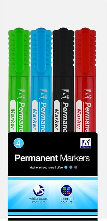Anker International Stationary Permanent Marker (Pack of 4): Amazon.co ...