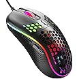 AVMTON Wired Gaming Mouse,Lightweight Honeycomb Shell Mouse Ergonomic, 6 programmable Buttons ...