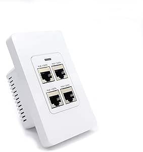 Amazon.com: 4 Port in-Wall Gigabit PoE Extender with IEEE 802.3bt ...