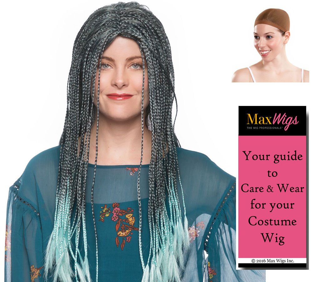Amazon.com: Uma Descendants Color Mixed Blue - Enigma Wigs Braided ...