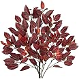 Amazon.com: Hollyone 3 Pcs Artificial Fall Leaves Stems Branches 33.8 ...