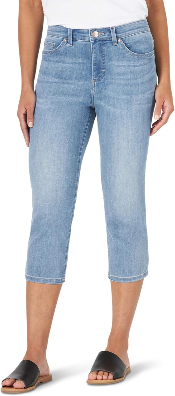 Lee Women's Sculpting Slim Fit Mid Rise Capri Jean at Amazon Women's ...