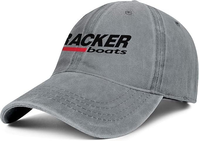 Vintage Washed Cap Tracker-Boats-Logo-Black- Grey Style Unisex Snapback ...