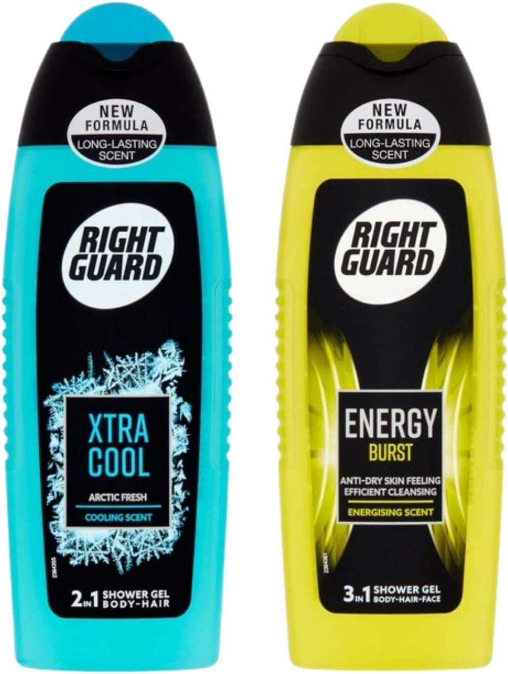 Right Guard Xtra Cool Shower Gel 2in1 – Body Hair 250ml & Energy Burst ...