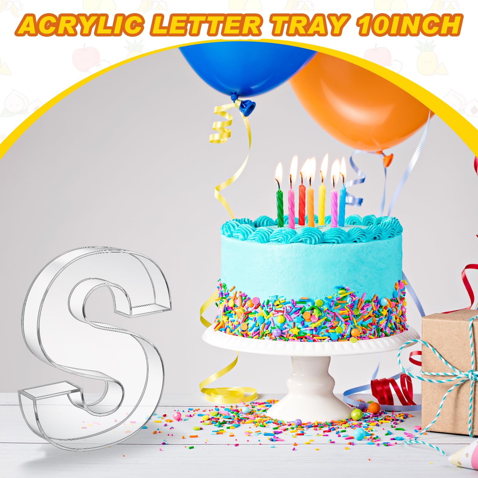 M And M Candy 10'' Acrylic Letter Box Form Tray Display Fillable Letter ...