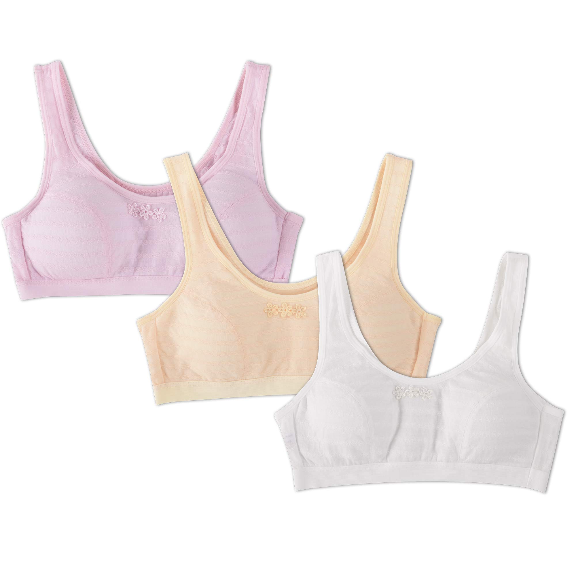 Wofee Puberty Growing Young Girls Soft Touch Jacquard Training Bra ...