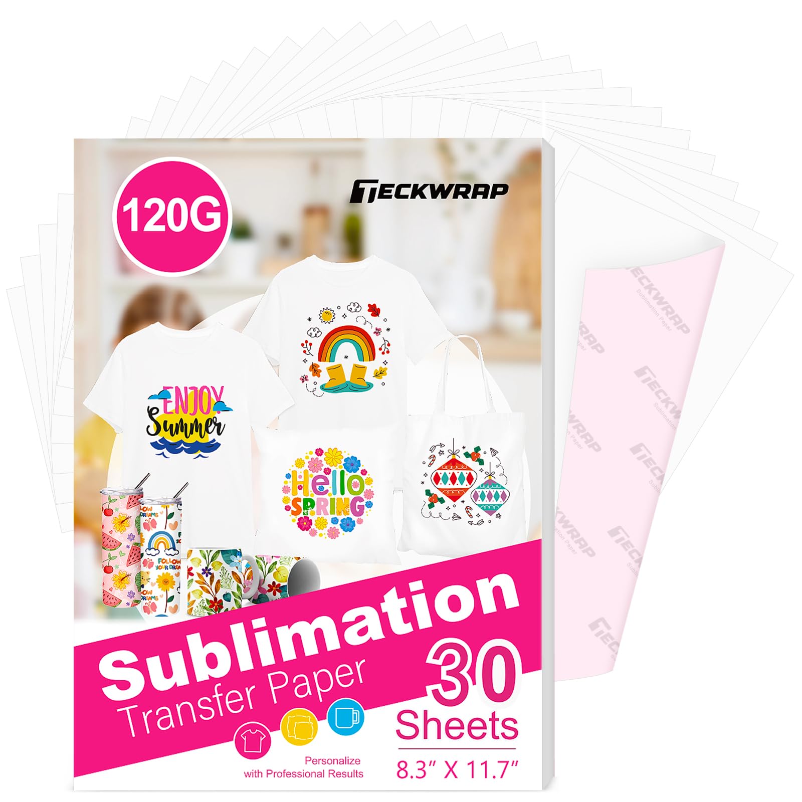 TECKWRAP Premium Sublimation Paper 120gsm Over 98% Ultra-High Transfer ...