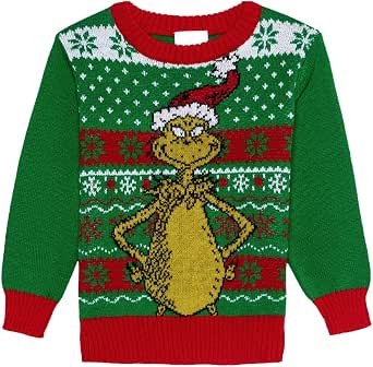 Toddler Dr Seuss The Grinch Christmas Sweater, Green (5T) : Amazon.ca ...