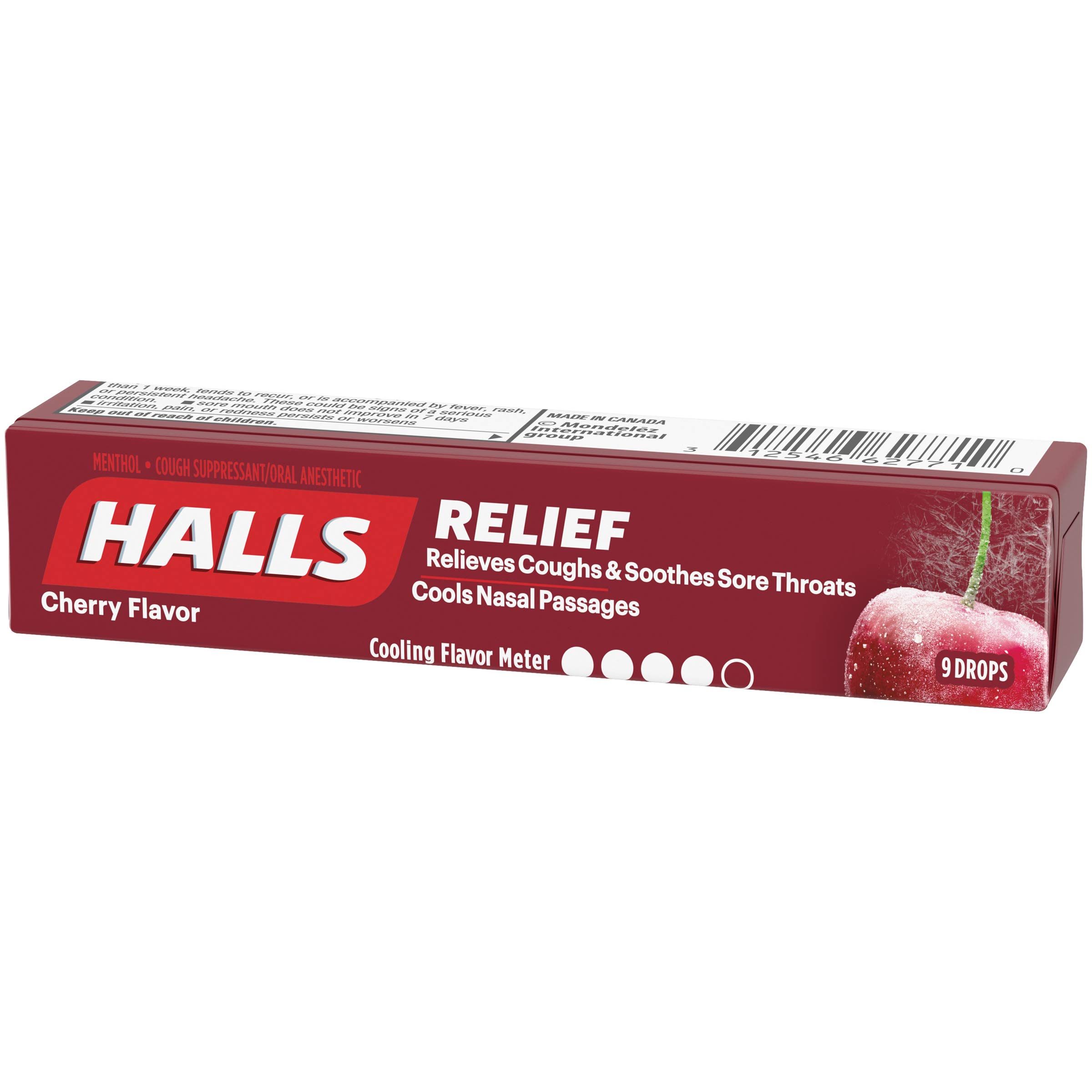 Halls Cherry Cough Drops 20ct 9 Drops 180 Drops