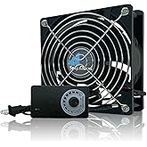 Amazon.com: Wathai Dual Ball 3 x 120mm Computer Fan with AC Plug DC 12V ...