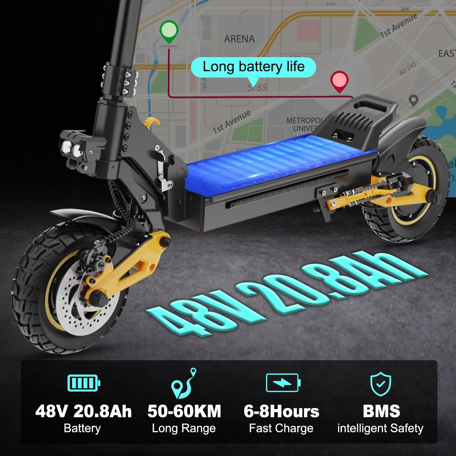 Mua Electric Scooter Adults, E Scooter 1000w/2400w Motor 45/60Km/h Top ...