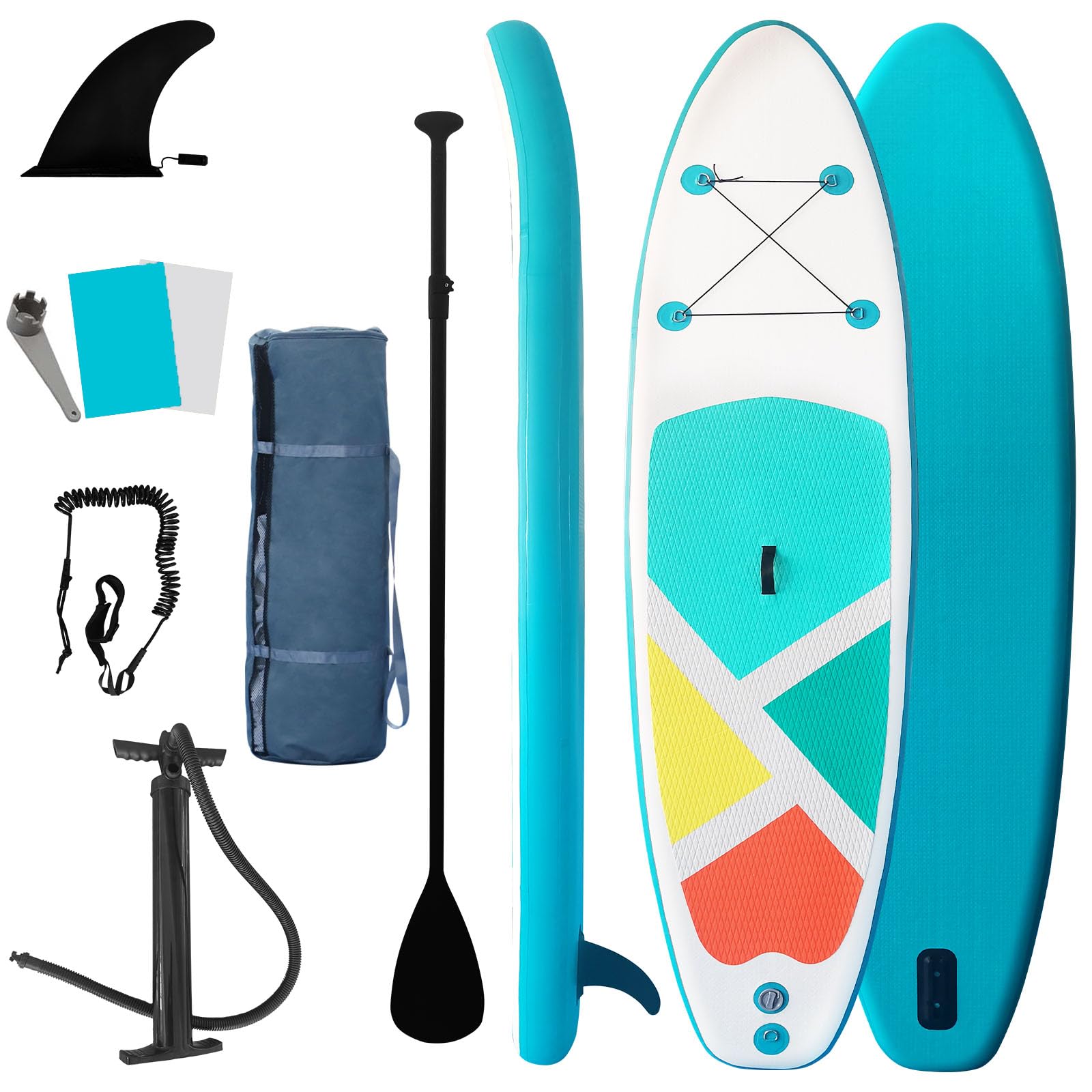 Inflatable Stand-Up Paddle Boards for Adults, QILEBA 10ft Extra Wide ...