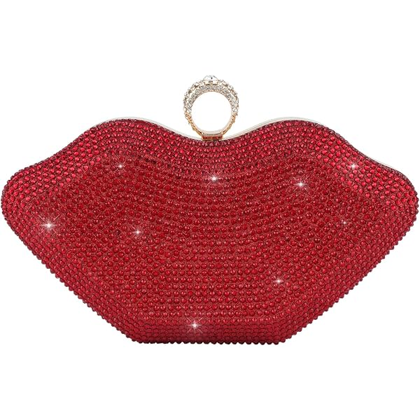Red Evening Bag Gripit Small Red Rhinestone Clutch Purse - Sparkly ...