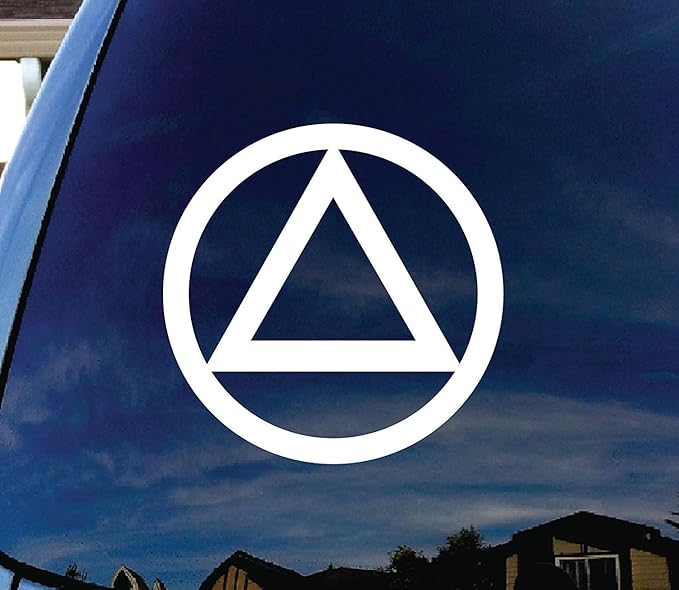 Amazon.com: Alcoholics Anonymous Logo - Vinyl 3" wide (Color: WHITE ...