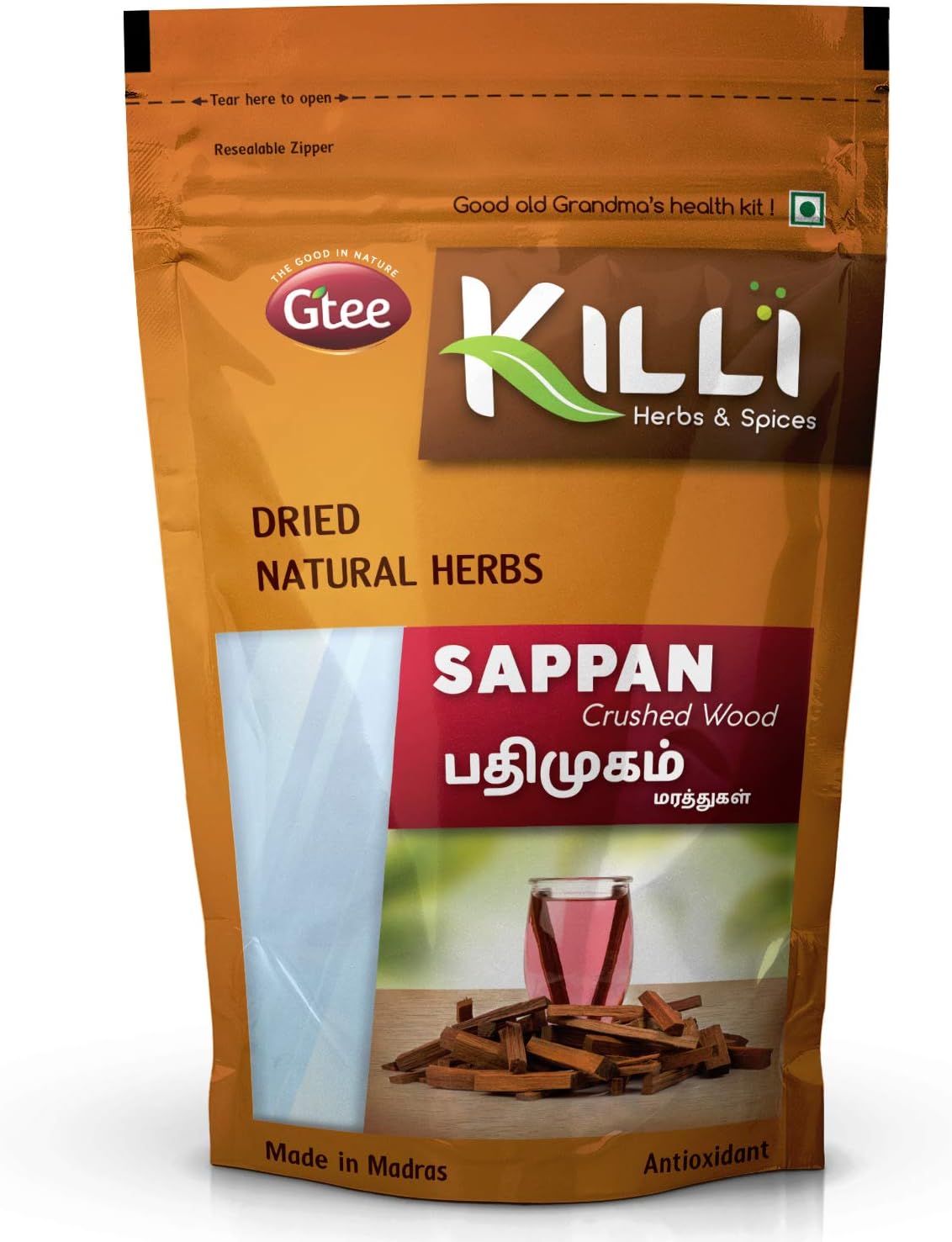 KILLI Sappan Wood | Pathimugam | Patang | Pathimukham Crushed, 100g ...