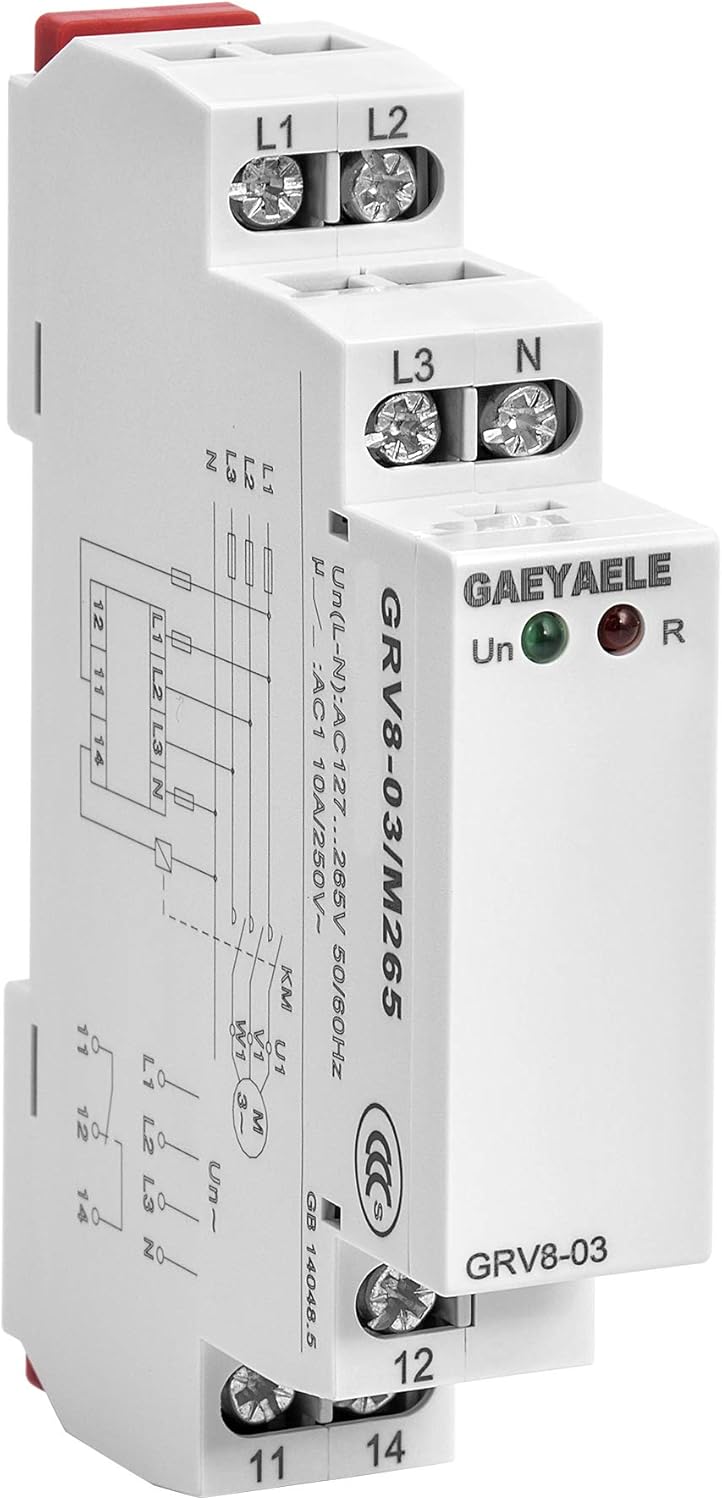 GEYA GRV8-03 Three Phase Voltage Monitoring Relay Phase Sequence and ...