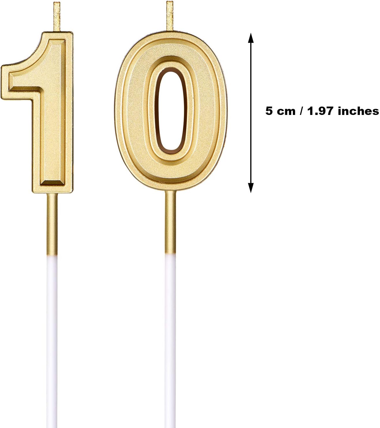 10th Birthday Candles Cake Numeral Candles Happy Birthday Cake Candles ...