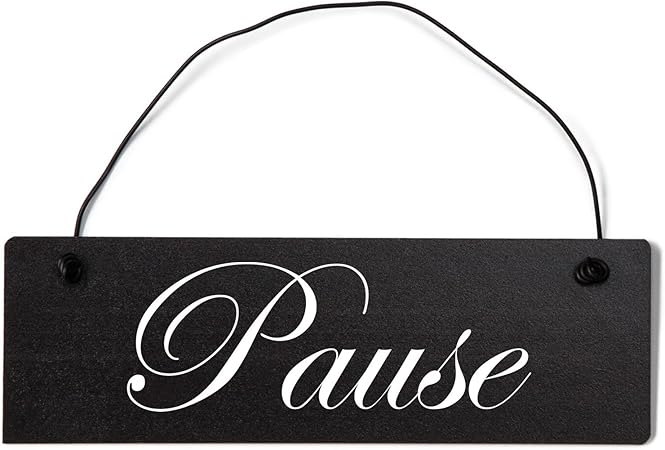 Amazon.de: Deko Shabby Chic Schild Pause Vintage Holz Türschild in ...