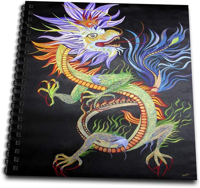 Amazon.com: 3dRose db_18245_1 Mythology Chinese Dragon Drawing Book, 8 ...