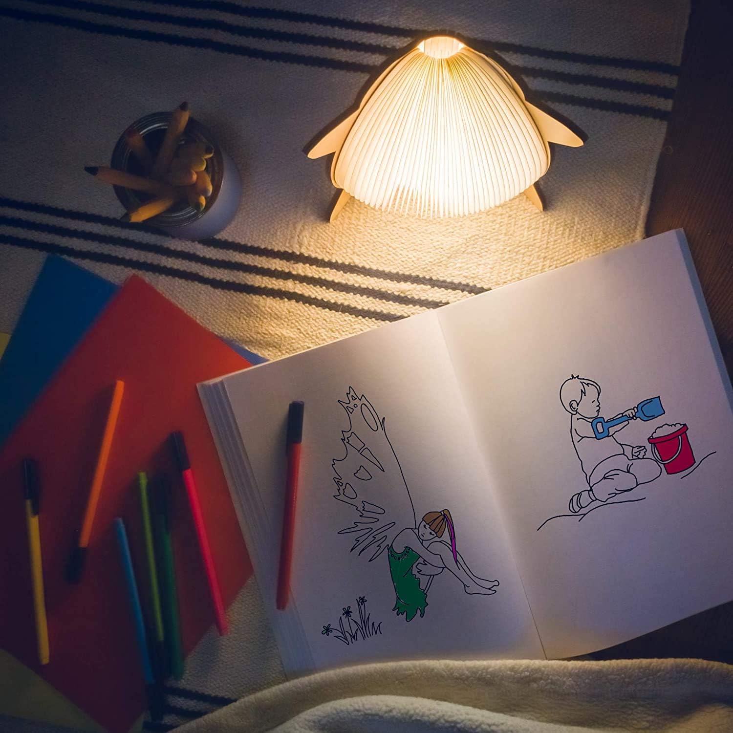 Wooden Folding Magnetic LED Book Lamp Fox Design – BigaMart