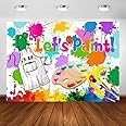 Amazon.com : Avezano Let's Paint Party Backdrop for Kids 7x5ft Art ...