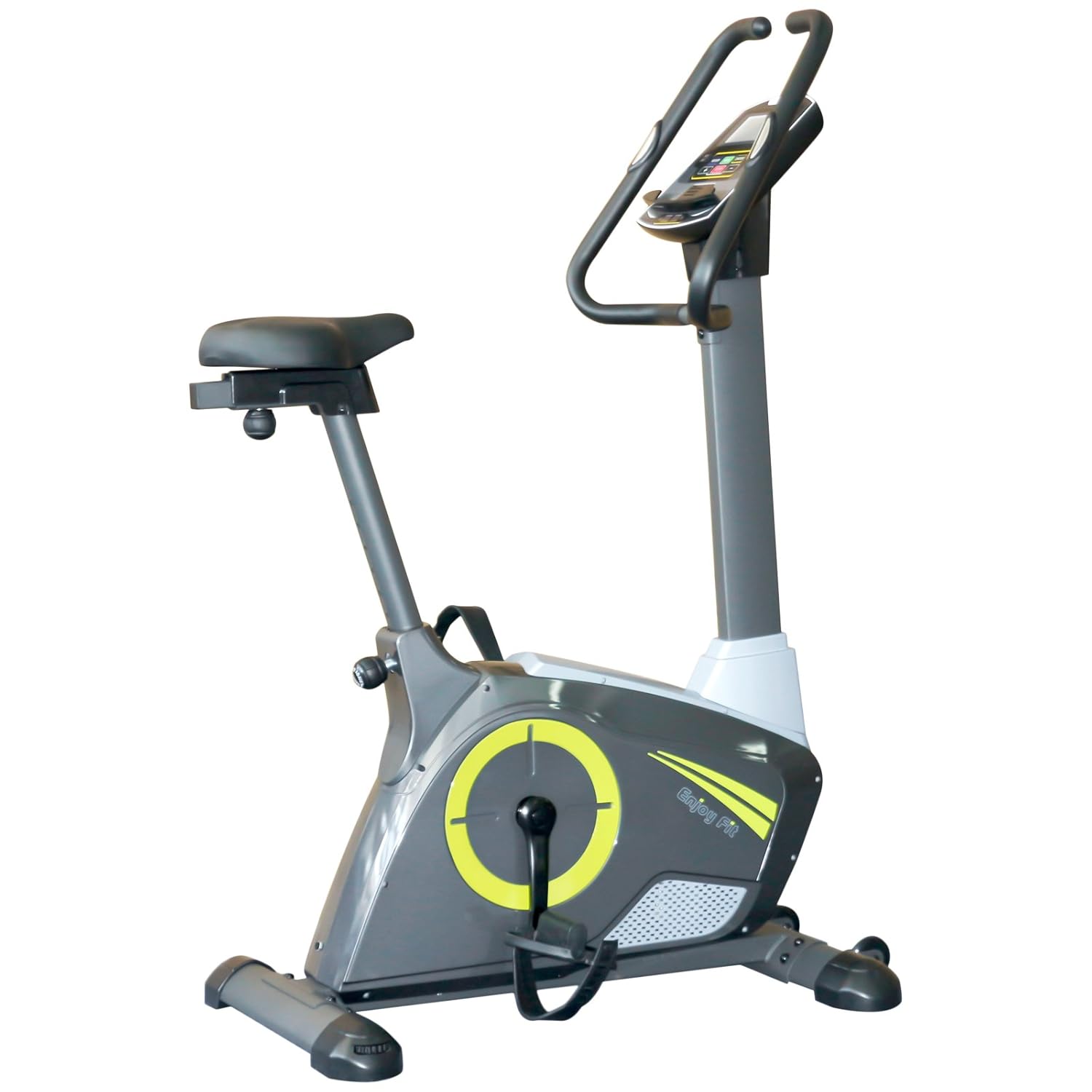 EnjoyFit® Ergometer Heimtrainer Fahrradtrainer mit Handpuls-Sensoren, 5 ...