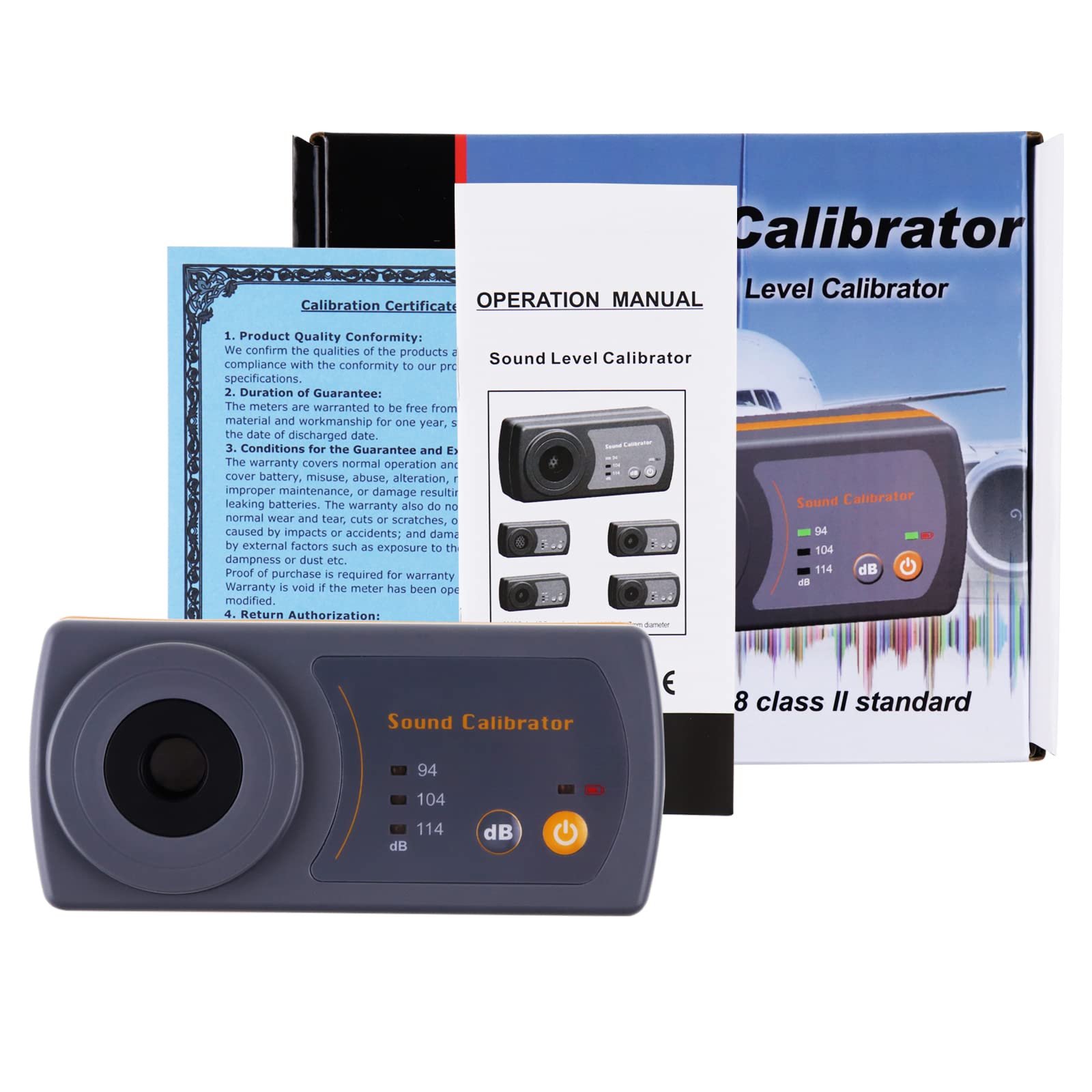 Sound Level Calibrator Precise Decibel Meter Calibrator 94dB & 104dB ...