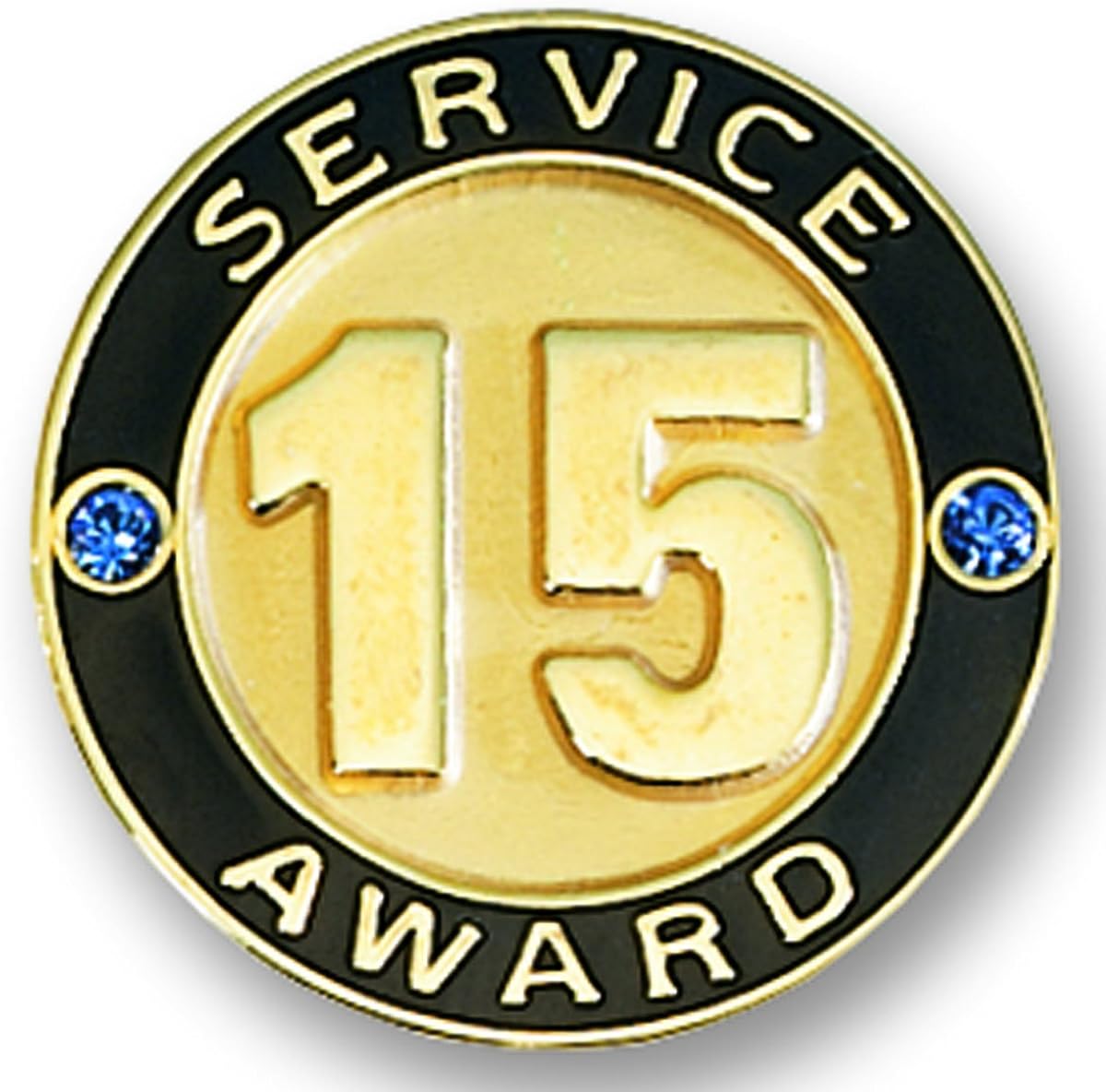 Amazon.com: TCDesignerProducts 15 Year Service Gold Award Pin with Blue ...