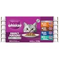 WHISKAS PERFECT PORTIONS Cuts in Gravy, Wet Cat Food, Chicken, Turkey ...