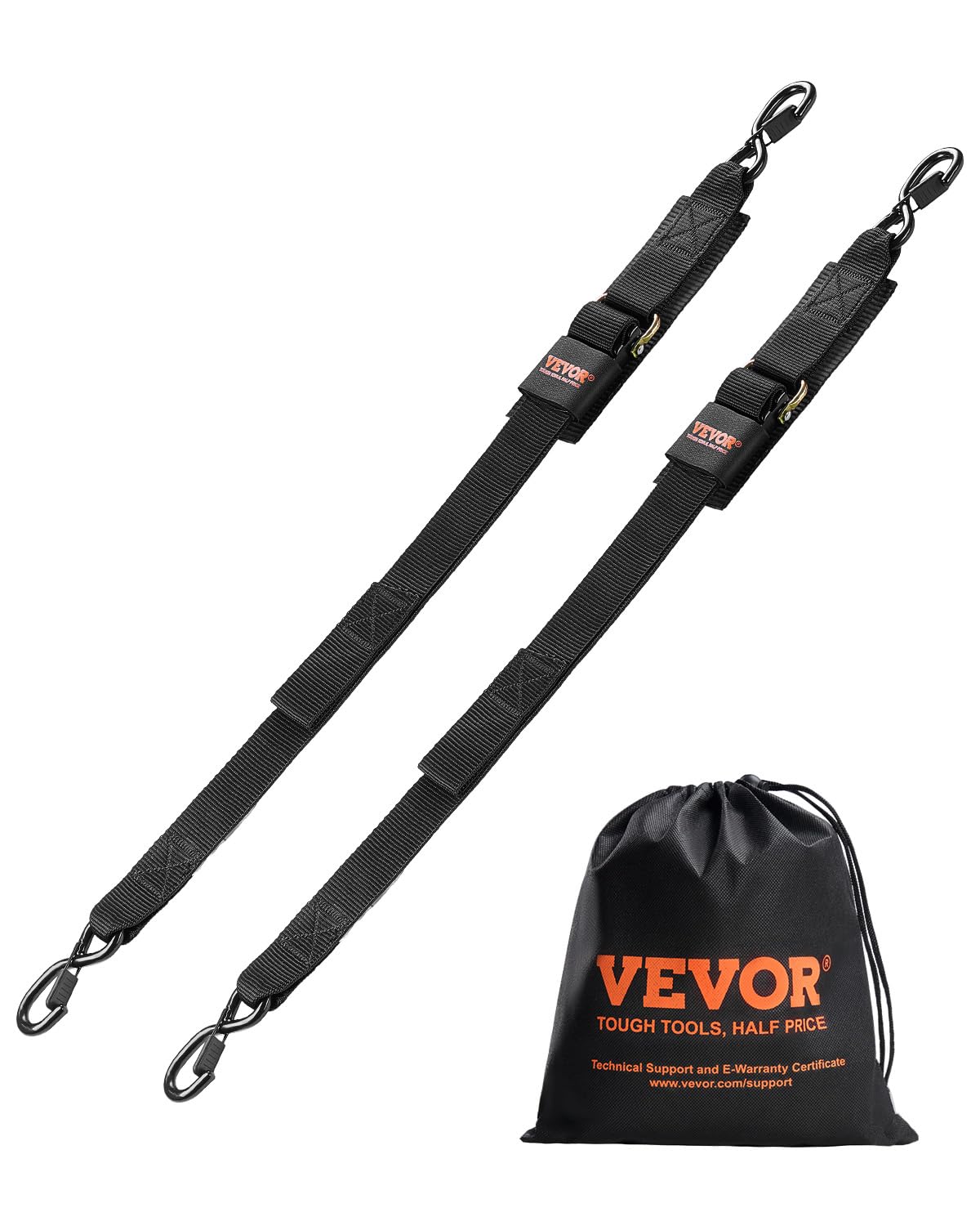 VEVOR Boat Trailer Transom Straps (2PK), 2’’ x 48’’ Adjustable Boat ...