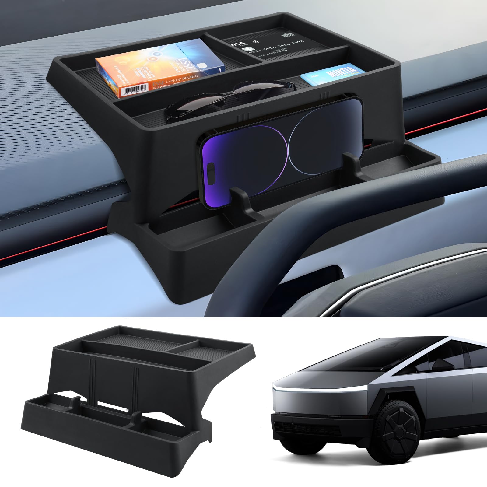 Canvcle Center Console Dashboard Organizer for 2024-2025 2026 Tesla ...