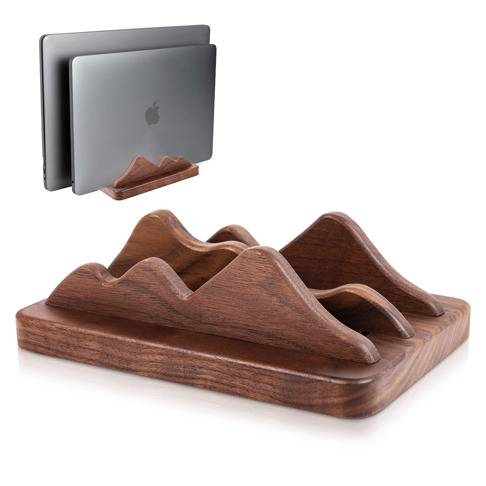 Mua WOODXWISH Dual Vertical Laptop Holder for Desk and Side Table ...