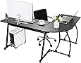 Amazon.com: ZENY Computer Desk L-Shaped Corner Desk Gaming Desk ...