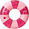 Amazon.com: Barbie & FUNBOY Vintage Stripe Glitter Tube Ring Pool Float ...