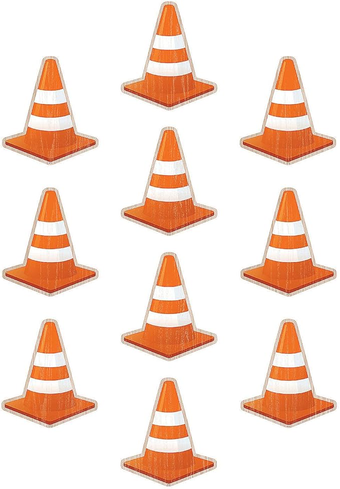 Amazon.com: Fun Express Under Construction Cones Bb Cutouts - 30 Pieces ...