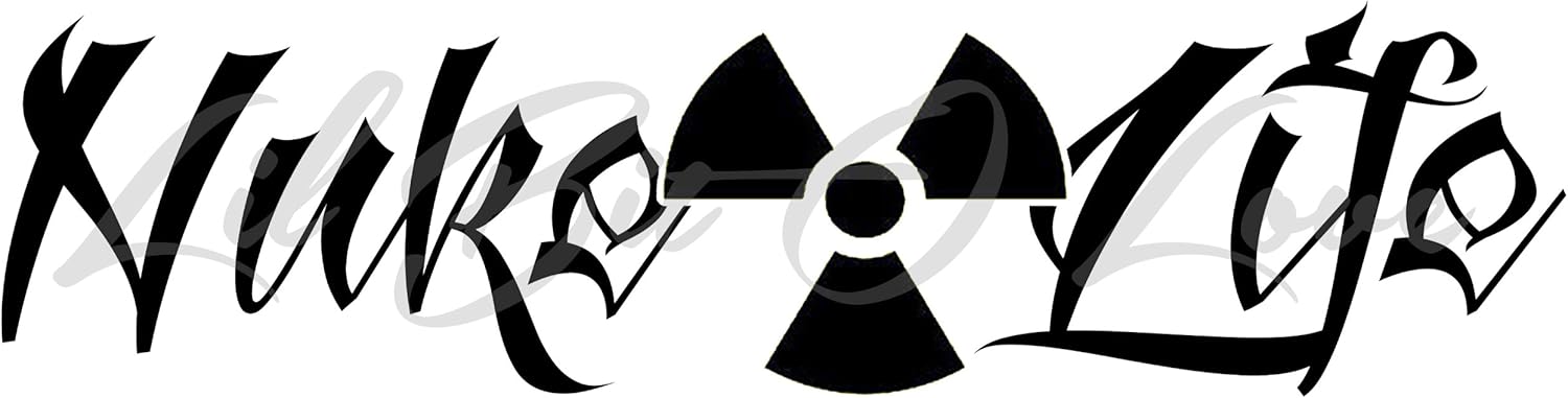 Amazon.com: Nuke Life Vinyl Decal with Radiology Symbol Sticker Nuclear ...