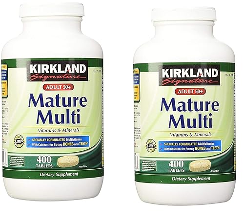 KIRKLAND Signature Adult 50+ Multi Vitamins & Minerals, 400 Tablets (2 ...