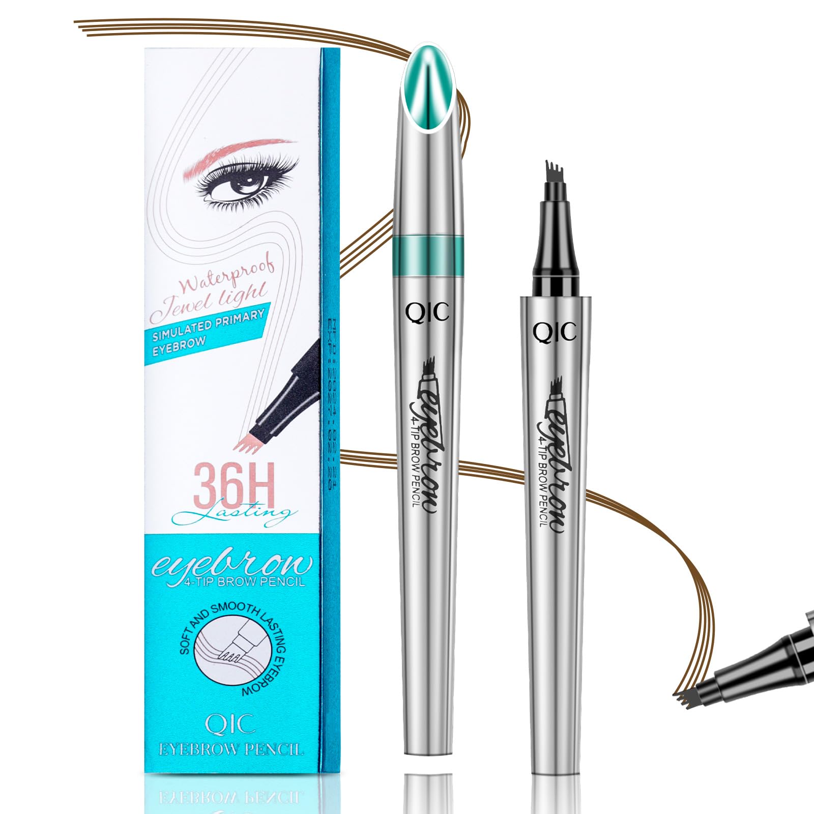 Eyebrow Pen, Eyebrow Pencil with a Micro-Fork Tip Applicator for ...