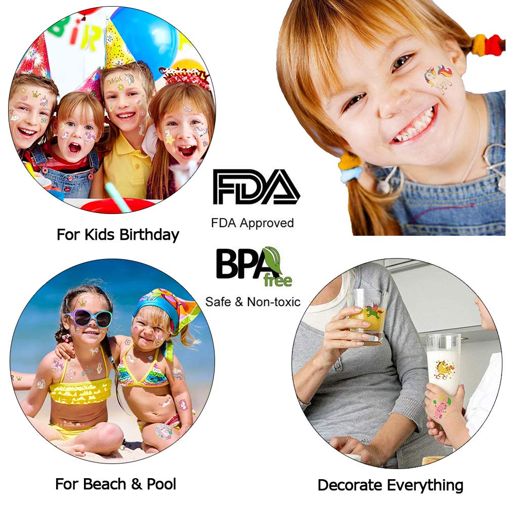 Ghirlande, festoni e coriandoli motivi Vibury Unicorno Tatuaggi ...