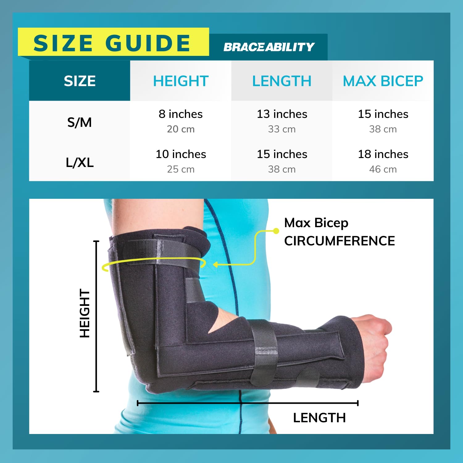 Mua BraceAbility Elbow Immobilizer Brace | Removable Long Arm Cast and Soft Forearm Orthosis ...