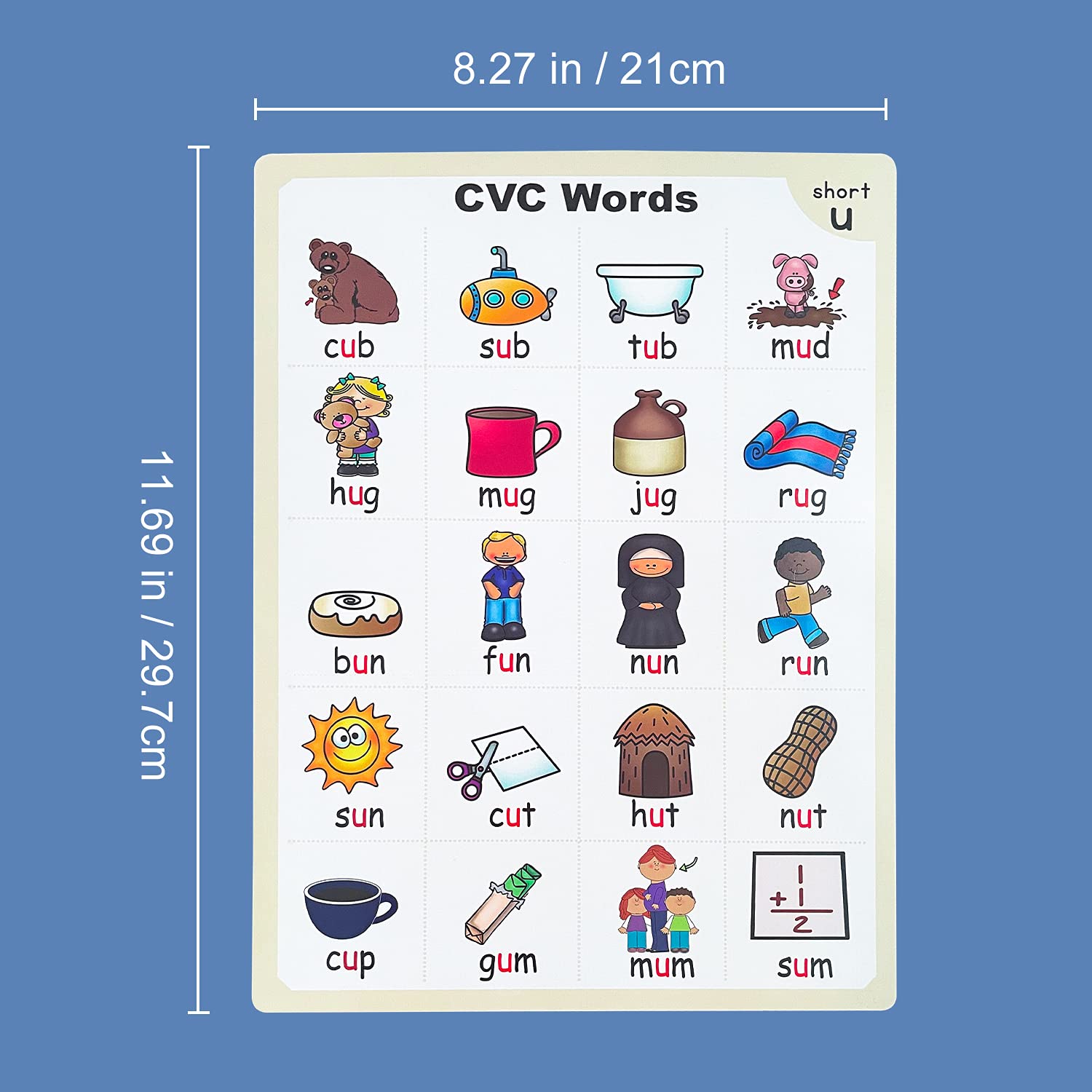 Lilias CVC A4 Poster, CVC Words Chart For Kids, CVC Word Builders ...