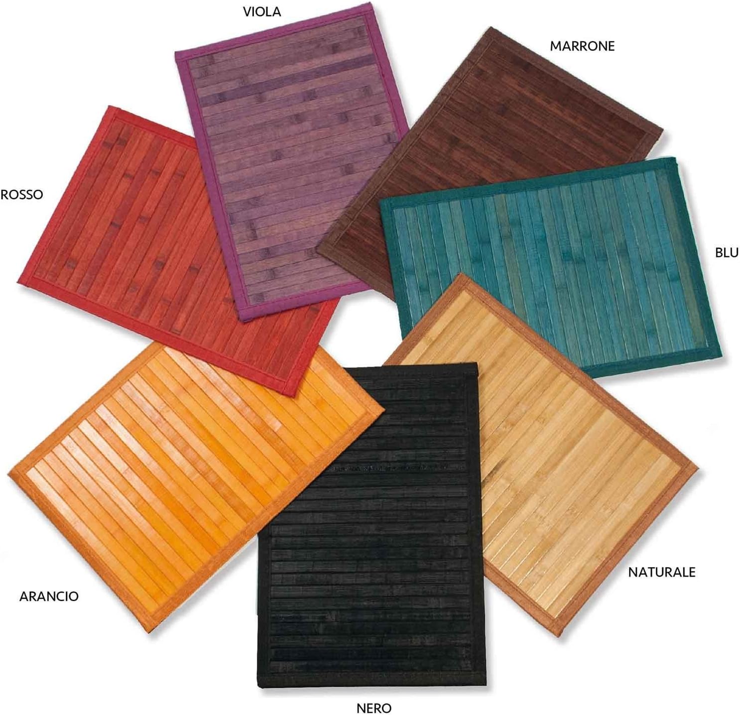 50x75 cm. CASA TESSILE Bamboo Colors Tappeto corsia Multiuso Arancione